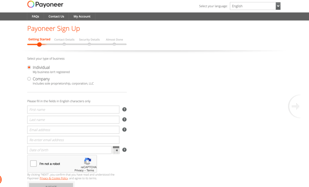 派安盈Payoneer怎么注册(派安盈注册流程步骤) | 零壹电商
