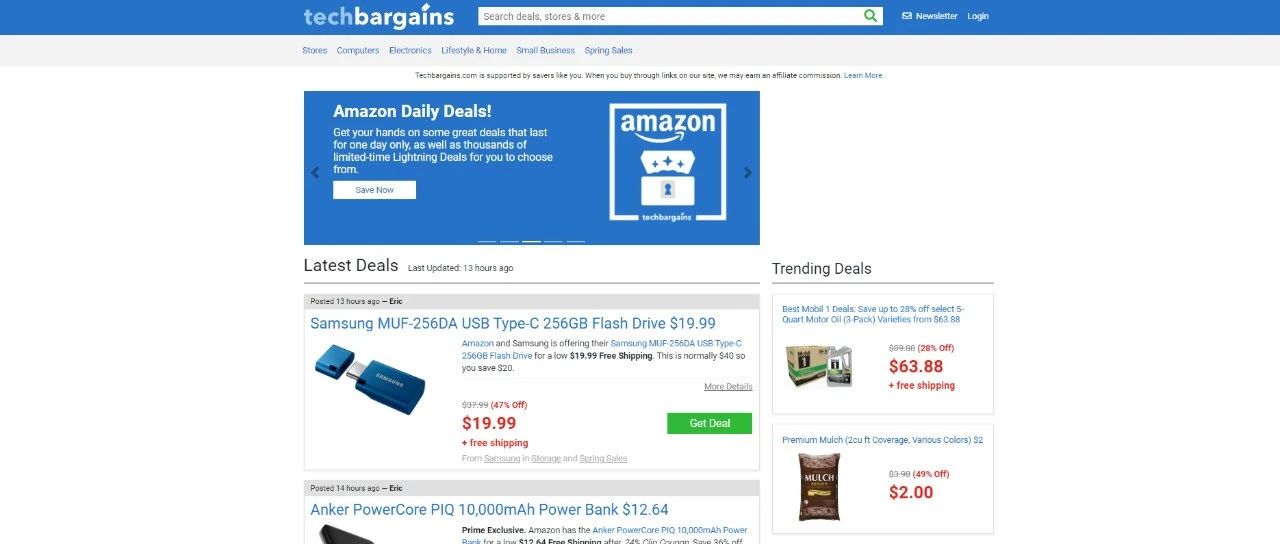 Techbargains-美国站外促销Deals网站 | 零壹电商