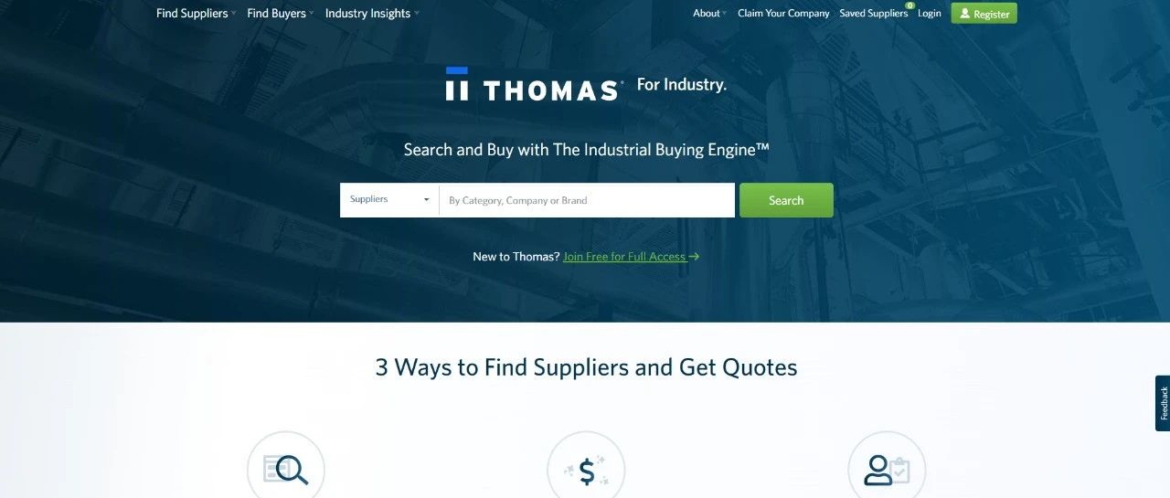 ThomasNet-北美市场B2B电商平台 | 零壹电商