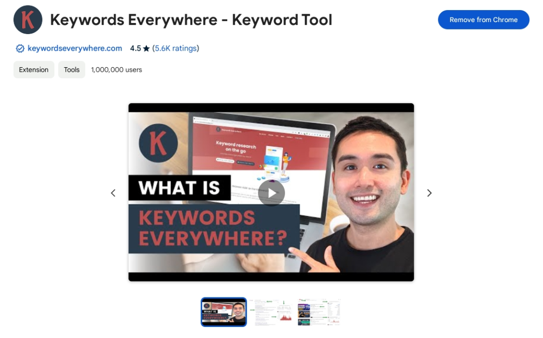 Keywords Everywhere功能与安装及使用教程 | 零壹电商