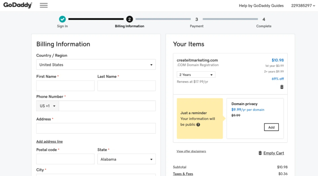 GoDaddy怎么购买域名(GoDaddy域名解析教程) | 零壹电商