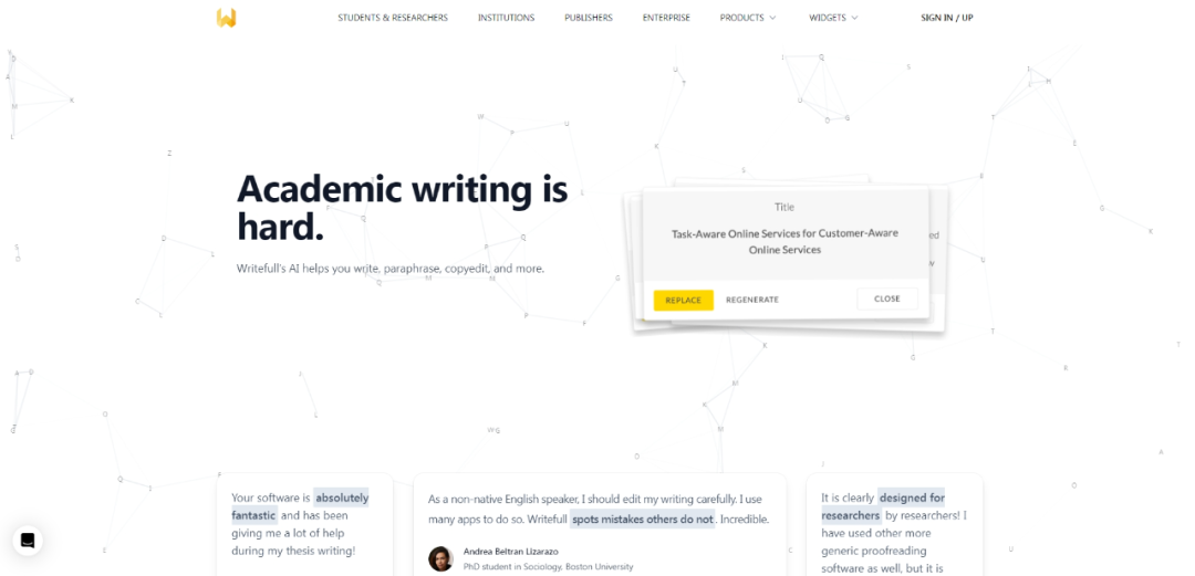 Writefull-学术写作AI辅助与GPT内容检测 | 零壹电商